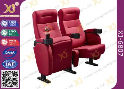 China Foldable Armrest Fabric Heavy Duty Cinema Theater Chairs Push Back Seatback for sale