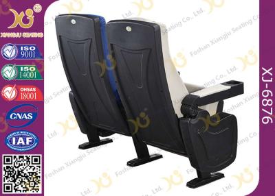 China Carst Iron And Bent Wood Movie Theater Seats / Vintage Deco Auditorium Theater Chairs for sale