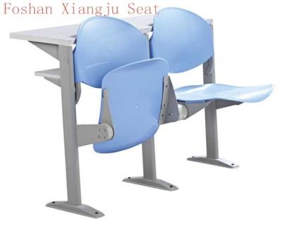 China Floor Mounted Cold Rolled Steel Leg Plastic Chair for Classroom Furniture With Reading Desk for sale