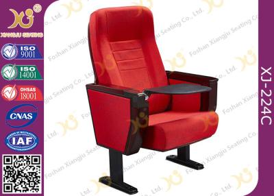 China Special Design Iron Leg Auditorium Theatre Chair With Aluminum Alloy ABS Folding Table for sale