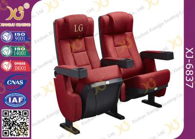 China Red Foldable Auditorium Theater Seating Chairs Used Movie Cinema Seats Fixed Backs for sale
