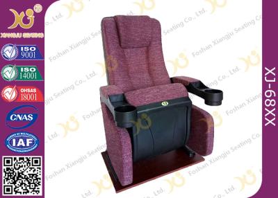 China An Ergonomic Comfortable Aircraft Type Headrest Cinema Theater Chair Folding Seat for sale