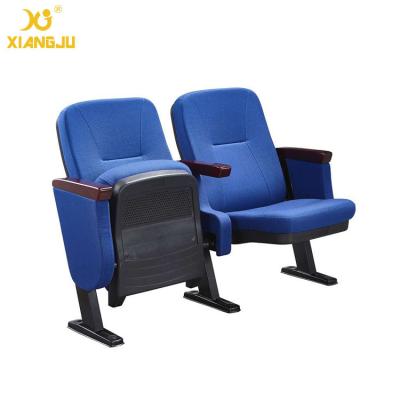 China Fabric  Auditorium Seating Floor Fixed Church Hall Chairs / Low Back Chair for sale
