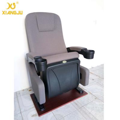 China Ergonomic Backrest Fabric PP Cinema Theater Chairs With Cup Holder for sale