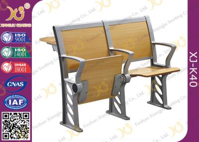 China Folded Three Person College Desk And Chair Set For Student for sale