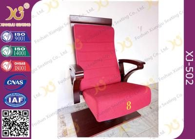 China High Plywood Back Embroidered Chairs for Church Hall With Single Legs for sale