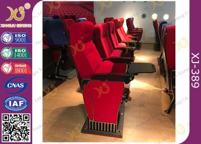 China Antirust Feet Writing Pad Paint Wood Church Hall Chairs Floor Mounted for sale