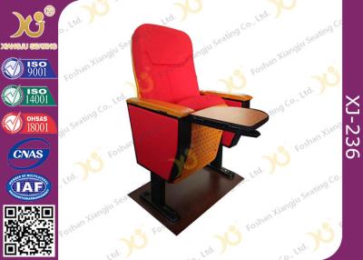 China Oak Wood Armrest High Impact Folding Metal Legs Audience Seating 5 Years Warranty for sale