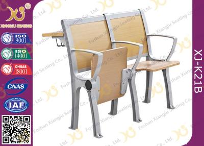 China Wooden College Student Desk And Chair Set With Aluminum Frame for sale
