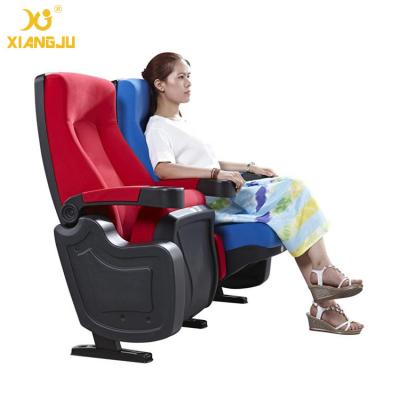 China Geniune Leather High Density Molded Foam Movie Theater Seats With Cup Holder for sale