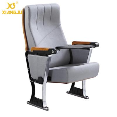 China Upholstered Foldable Auditorium Theater Seating With Writing Pad for Conference Hall for sale