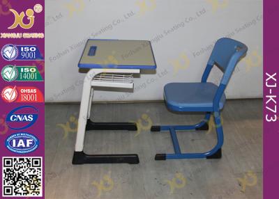 China Wooden Single And Double Student Desk And Chair Set Steel Frame for sale