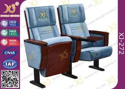 China Plain Split Type Back Rest Auditorium Chair With Sewing Logos / Movie Theater Seats for sale