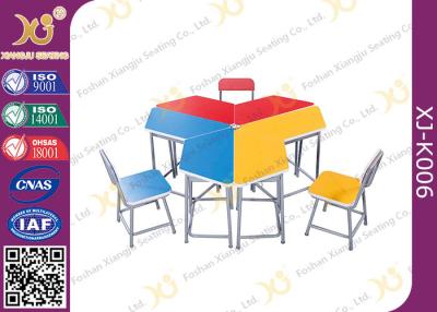 China Metal Frame MDF Student Desk And Chair Set For Training Room Powder Coated for sale