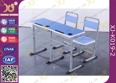 China Attached Plywood Double School Desk And Chair For College Classroom for sale