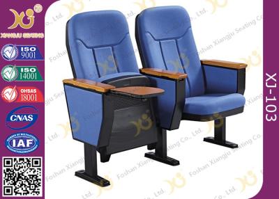 China Foldable Plastic Auditorium Chairs with Writing board / conference hall seating for sale