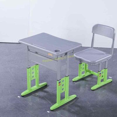 China HDPE Steel Adjustable Height Middle School Desk And Chair For Student for sale