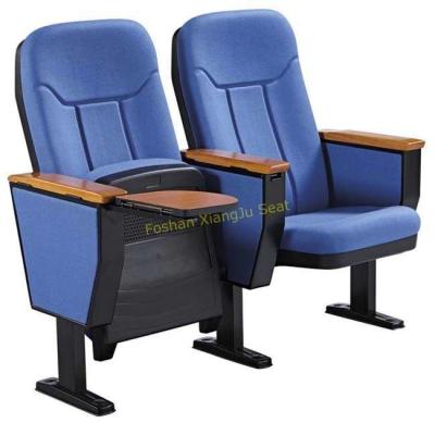 China Automatic Fold Up Fabric Auditorium Chairs With Wood Writing Board / PP Back And Seat Panel for sale