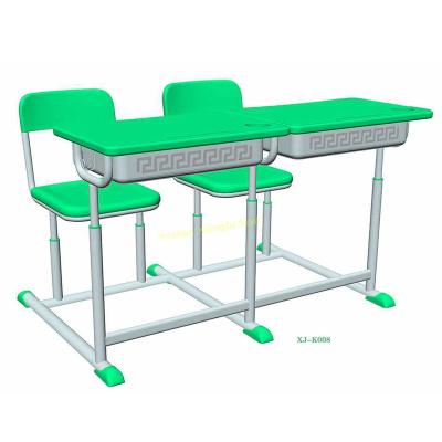 China Fixed Dual Double Seat School Student Study Desk with Chairs for sale