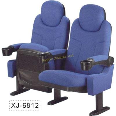 China Blue Home Cinema Theater Chairs With Comfortable Headrest PP Movable Armrest for sale
