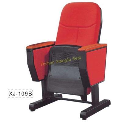 China Public Foldable Auditorium Chairs with Caster and Wooden Writing Tablet for sale