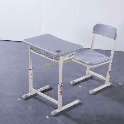 China Aluminum Frame Standard Middle School Student Desk And Chair Height Adjustable for sale