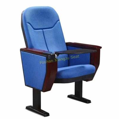 China Blue Fabric University Meeting Room / Lecture Hall Chairs With Rotate Writing Board for sale