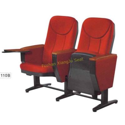China Movable PP Panel Lecture Hall Meeting Room Seating Chair With Writing Tablet for sale