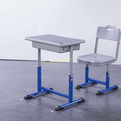 China Single Dual Modern Student Table And Chair Set With Groove HDPE Material for sale