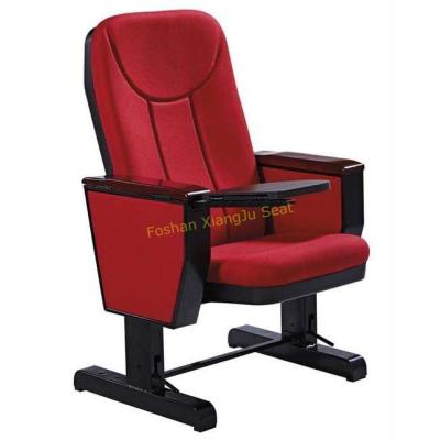 China Movable Wooden Writing Tablet Auditorium Chairs With Caster Wheel / Theater Seating Furniture for sale