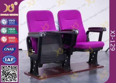 China Irwin Style Space Saving Small Back Auditorium Theater Chair With Folding Tablet ABS Material for sale