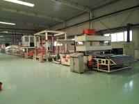 China 220cm Adjustable PVC Carpet Tiles Backing Production Line Including Cutter for sale