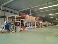 China 220cm Adjustable PVC Carpet Tiles Backing Production Line Including Cutter for sale