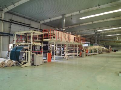 China 220cm Adjustable PVC Carpet Tiles Backing Production Line Including Cutter for sale