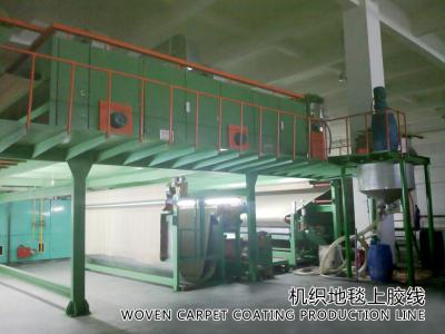 China Durable Machine Woven Rugs Carpet Coating Production Line 50 KW Total Power for sale