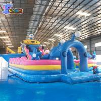 China Kids Inflatable Bouncy Castle with Slide Climbing Area 3m x 2m PVC for sale