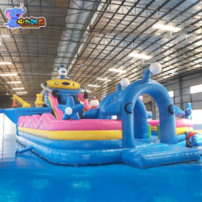 China Kids Inflatable Bouncy Castle with Slide Climbing Area 3m x 2m PVC for sale