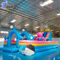 China Kids Inflatable Bouncy Castle with Slide Climbing Area 3m x 2m PVC for sale