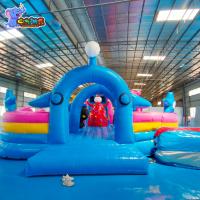 China Kids Inflatable Bouncy Castle with Slide Climbing Area 3m x 2m PVC for sale