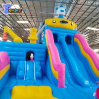 China Kids Inflatable Bouncy Castle with Slide Climbing Area 3m x 2m PVC for sale