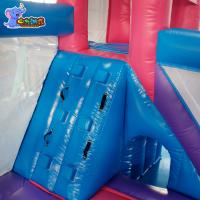 China Unicorn Inflatable Bouncy Castle with Slide 60cm Guardrail Kids Trampoline for sale