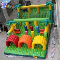 China Custom Inflatable Bouncy Castle Obstacle Course 5m Jumping Castle PVC for sale