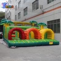 China Custom Inflatable Bouncy Castle Obstacle Course 5m Jumping Castle PVC for sale