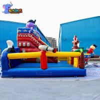 China Octopus Pirate Ship Theme Inflatable Bouncy Castle Slide Combo 3.5m PVC for sale
