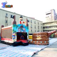 China Pirate Themed Inflatable Bouncy Castle with Slide and Climbing Area 3m x 2m for sale