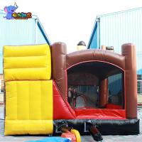 China Pirate Themed Inflatable Bouncy Castle with Slide and Climbing Area 3m x 2m for sale