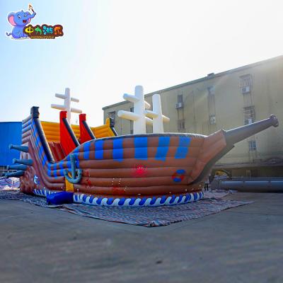 China Customization Inflatable Pirate Ship Slide Castle Inflatable Bouncy Castle for sale