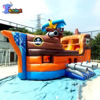 China Inflatable Pirate Ship Bouncy Castle Water Park for Commercial Use 8 Minute Setup for sale