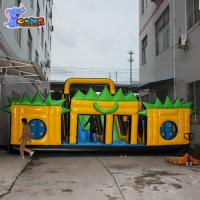 China Outdoor Inflatable Bouncy Castle Obstacle Course 0.55mm PVC Pineapple Design for sale