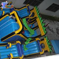 China Outdoor Inflatable Bouncy Castle Obstacle Course 0.55mm PVC Pineapple Design for sale